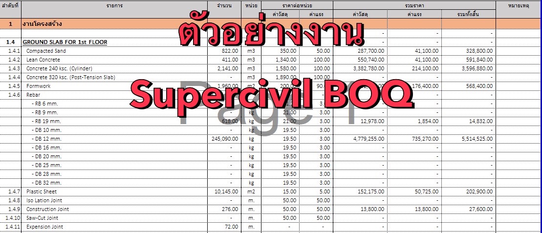 รับถอดแบบก่อสร้าง ประมาณราคา จัดทำ BOQ โดยวิศวกรโยธา ตารางเมตรละ 5-10 ...